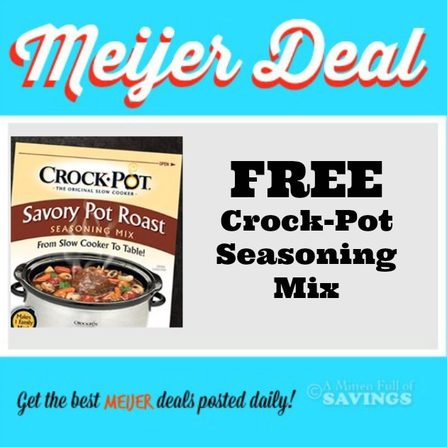 Meijer: FREE Crockpot Seasoning Mix