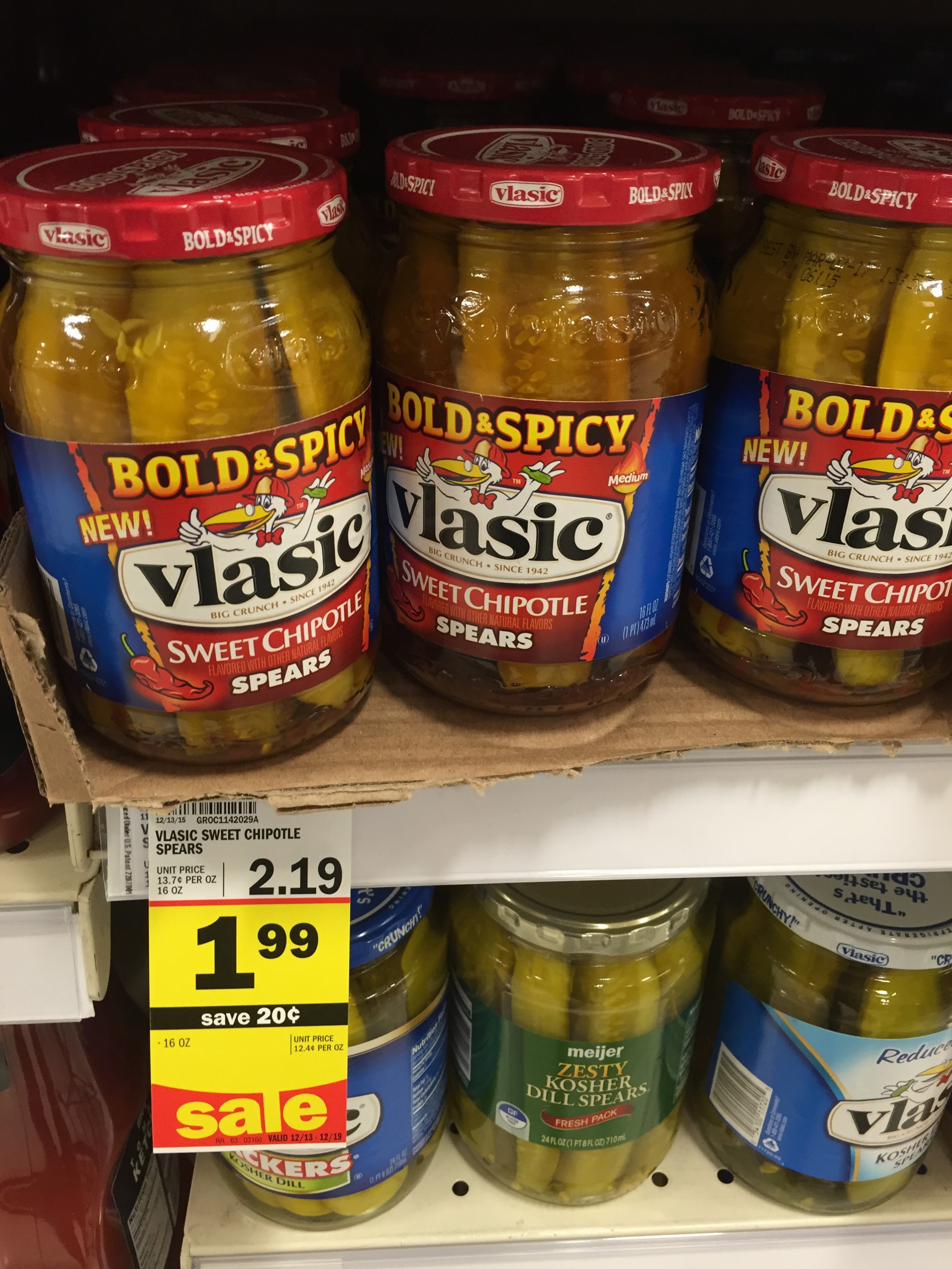 Meijer Deal: Vlasic Bold & Spicy pickles only .99