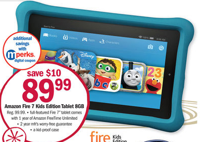Meijer: Amazon 7" Kindle Fire Tablet for Kids $66 {Santa Bucks Sale}