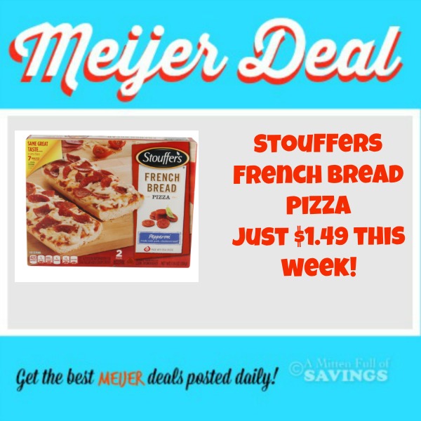 Meijer Deal: Stouffer's French Bread Pizza only $1.49 {Mperk Deal}