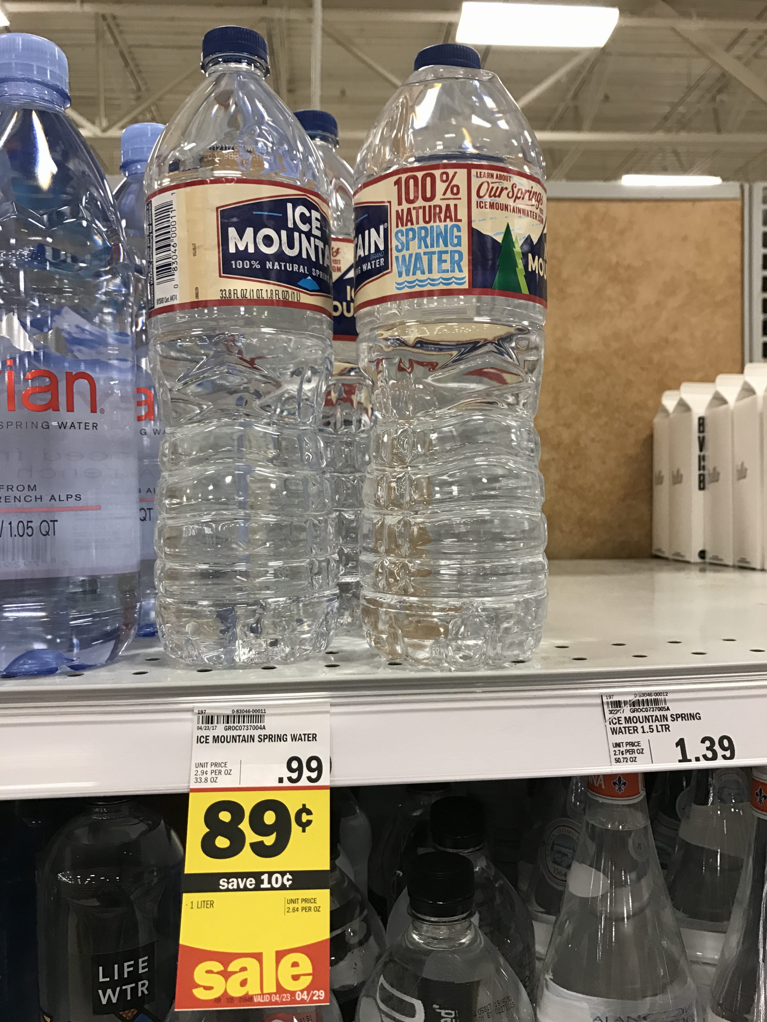 Meijer: Ice Mountain Water 1 LTR Just .60cents #stockup