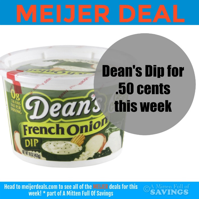 Meijer: Dean's Dip for as low .50 cents