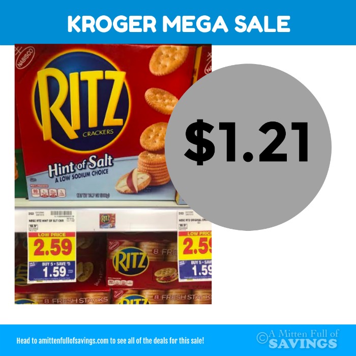 Kroger MEGA deal on RITZ Crackers