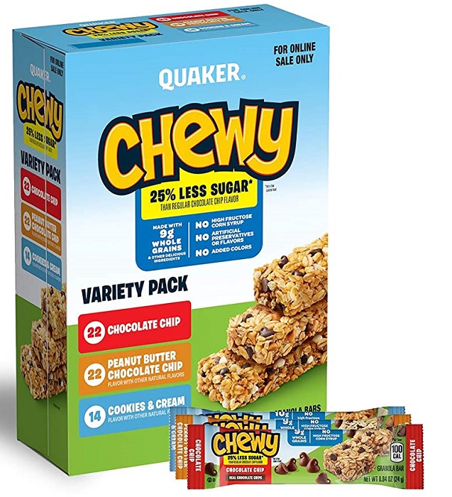Amazon: 58ct. Quaker Chewy Granola Bars Variety Pack