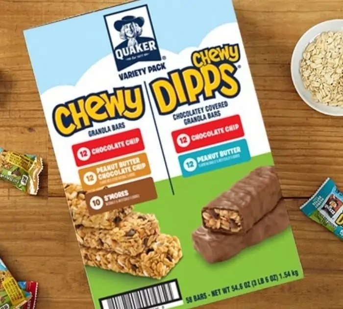 Amazon: 58ct. Quaker Chewy Granola Bars and Dipps