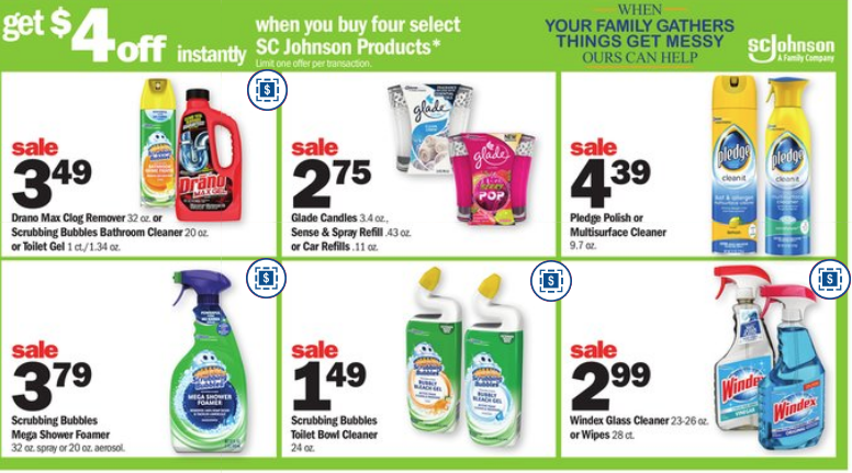 Meijer: Instant Savings on SC Johnson Products {Buy 4 Save $4}
