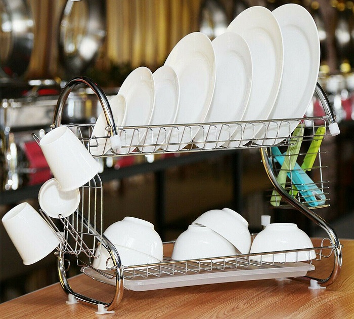Amazon Deal: 2 Tier Dish Rack and Draining Board