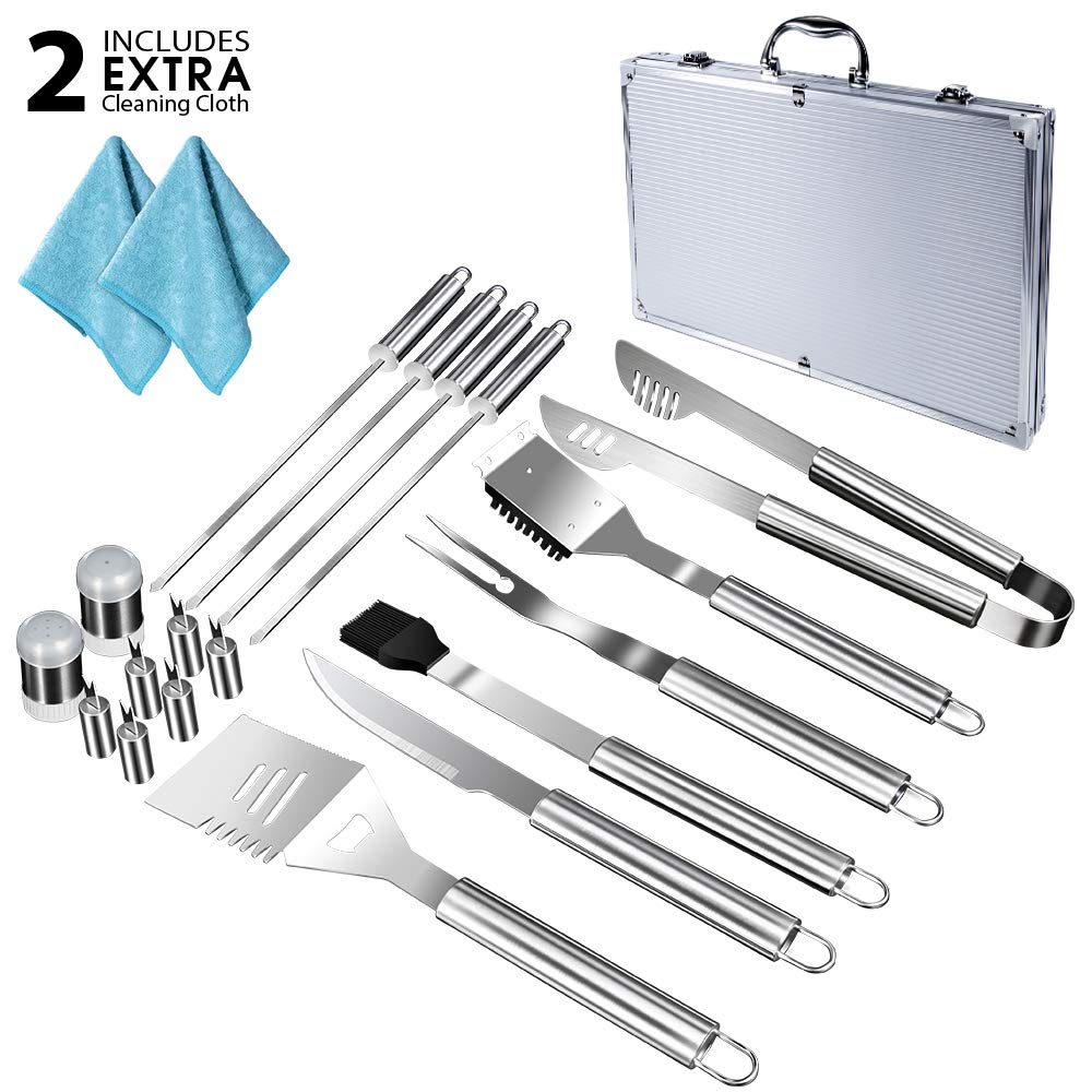 Amazon Deal: 18pc. Stainless Steel BBQ Grill Tool Set