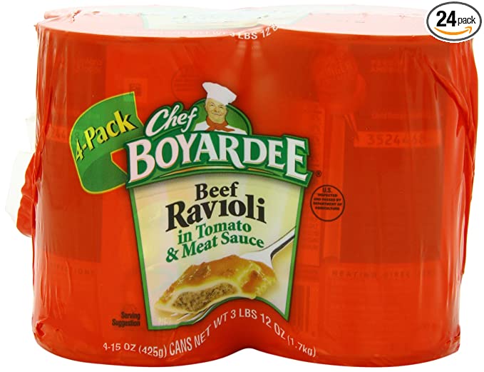 Amazon Deal: Chef Boyardee Beef Ravioli, 15 oz, Pack of 24 Cans