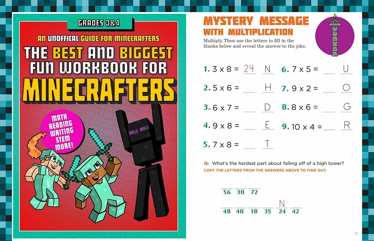 Amazon: The Best and Biggest Fun Workbook for Minecrafters