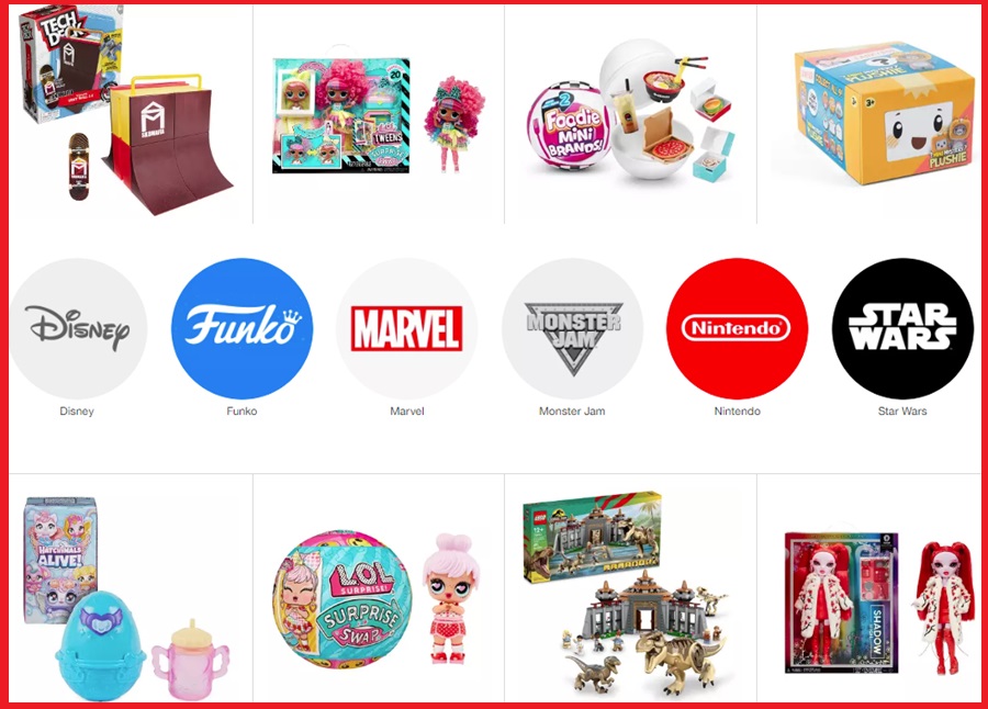 Target: Up to 50% off Toys!