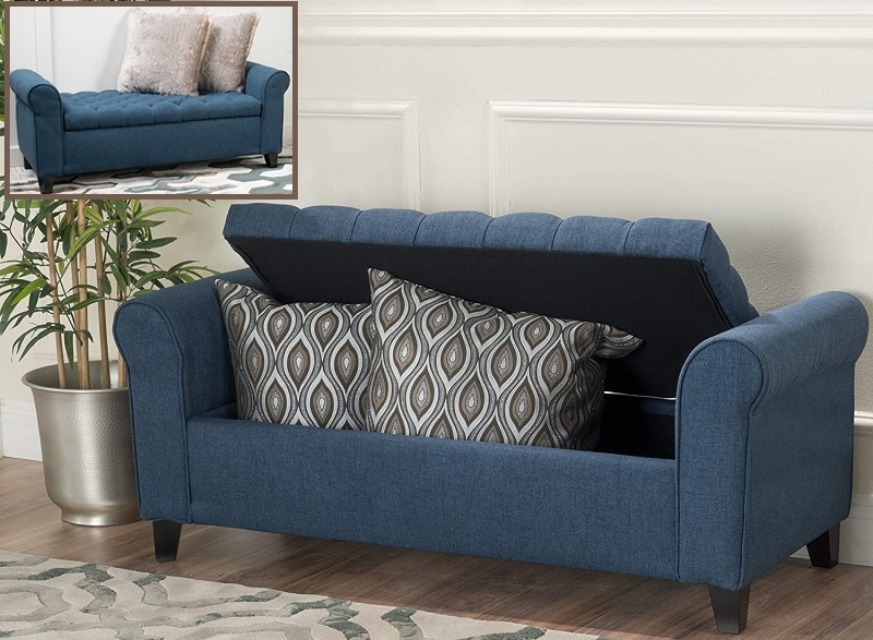 Amazon: Keiko Upholstered Armed Storage Bench