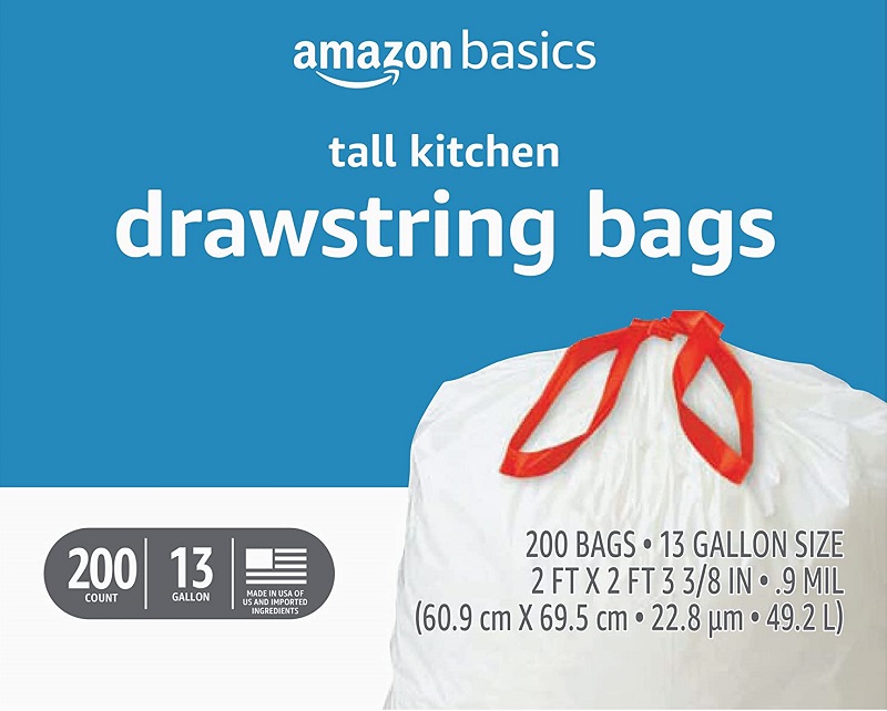 Amazon: 200ct. Tall Kitchen Drawstring Trash Bags