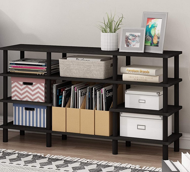 Amazon: Furinno Turn-N-Tube 4-Tier Wide Shelf TV Stand