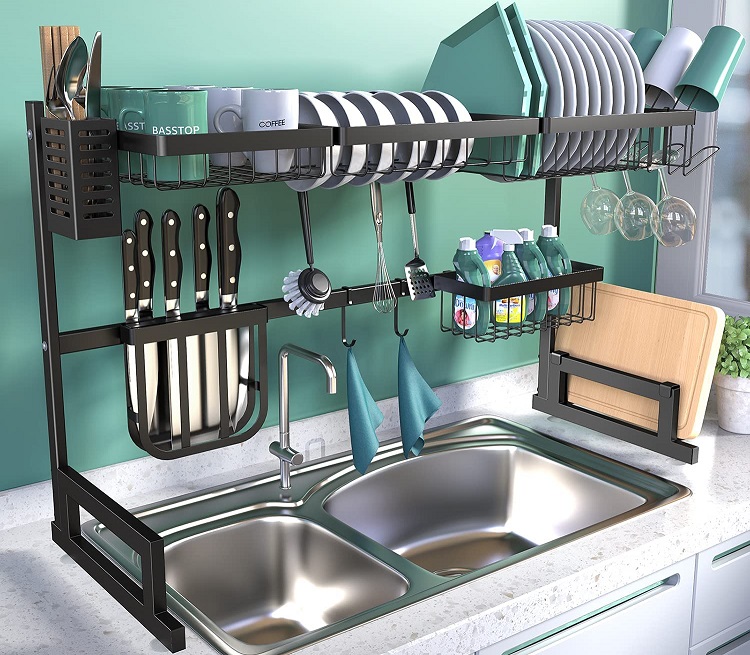 Amazon: 2-Tier Over The Sink Adjustable Dish Drying Rack