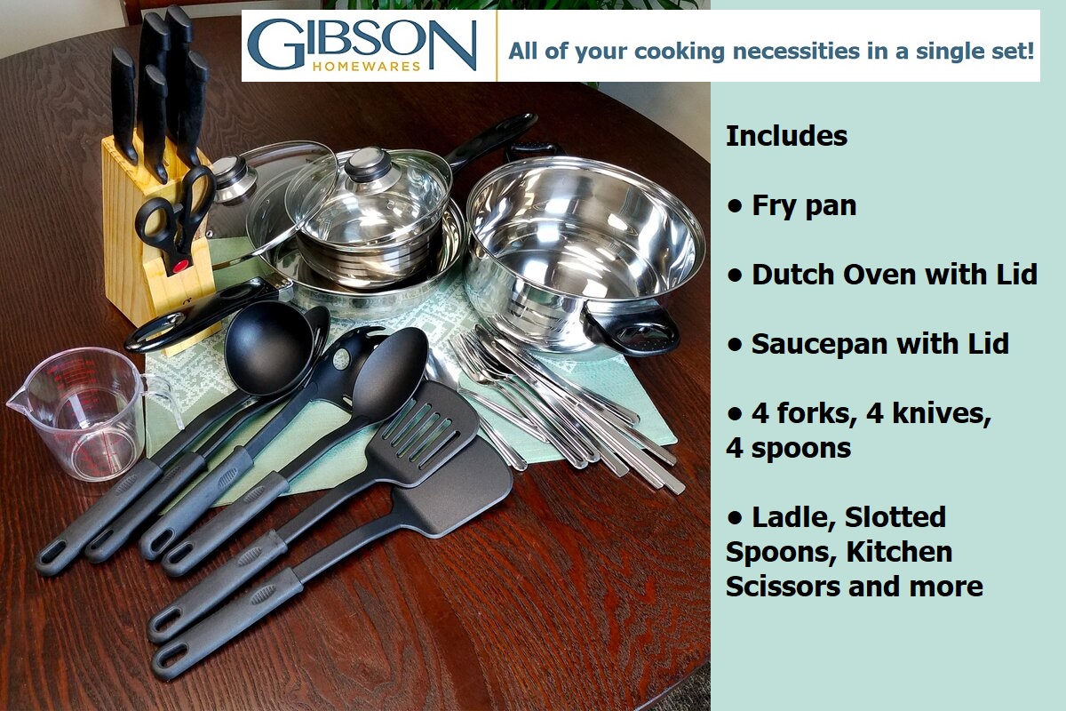 Amazon: Gibson Home 32pc Cookware Set