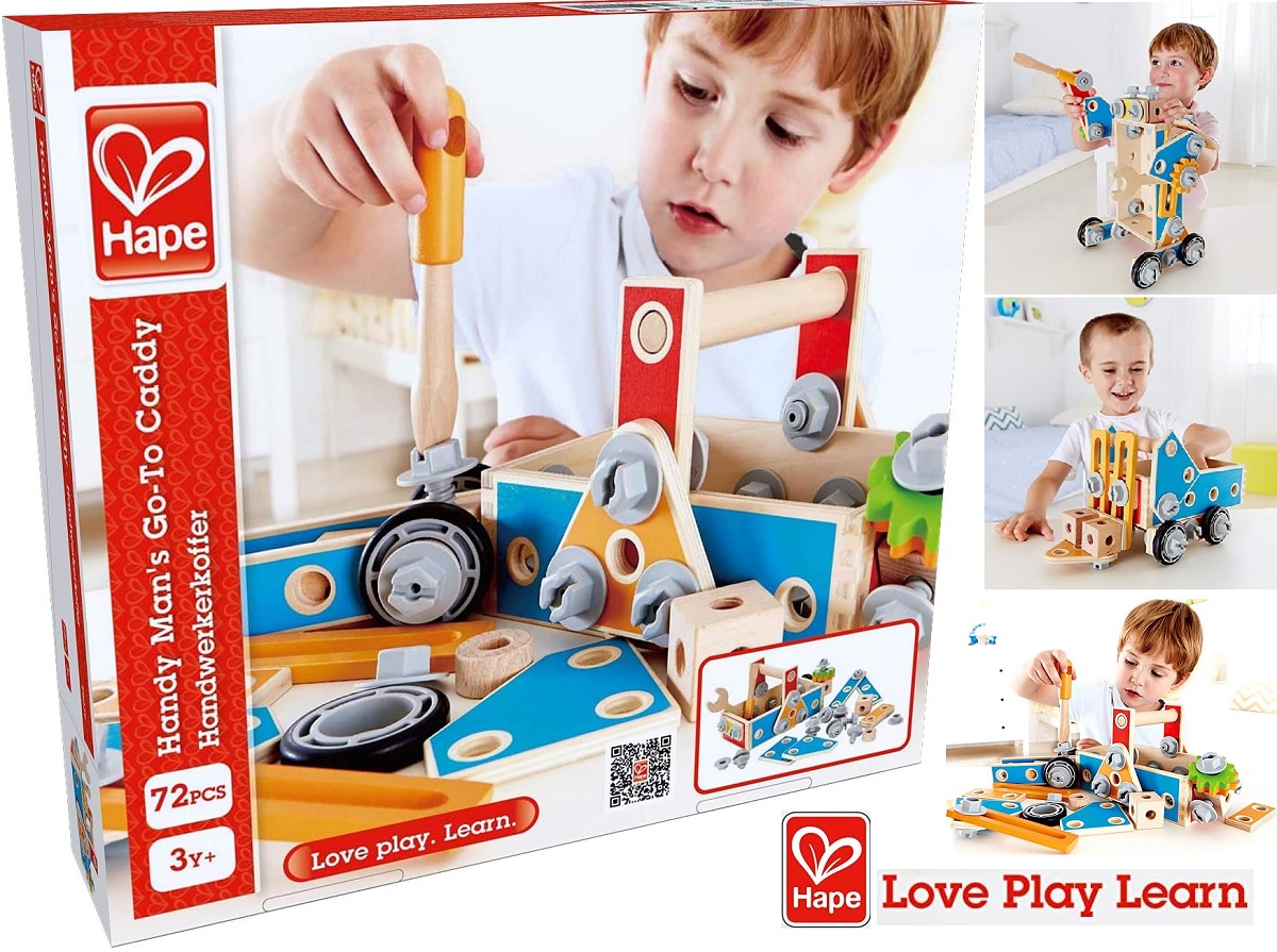 Amazon: Hape Handyman Go-to-Caddy S.T.E.M Building Set