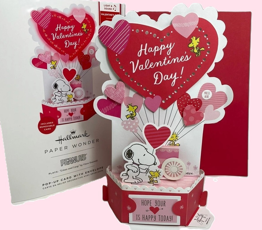 Amazon: Hallmark Musical Peanuts Pop Up Valentines Card
