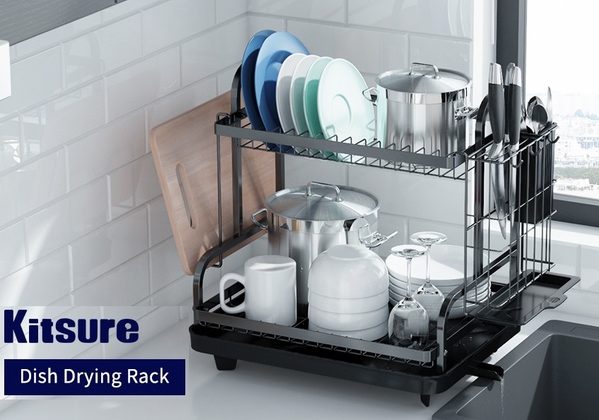 Amazon: Kitsure 2-tier Dish Drying Rack