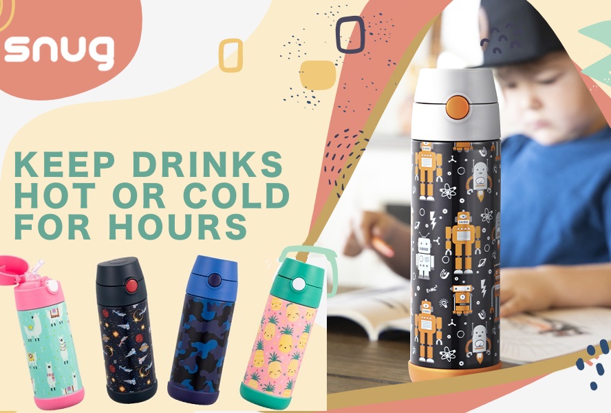 Amazon: Snug Kids Insulated Stainless Steel Water Bottles